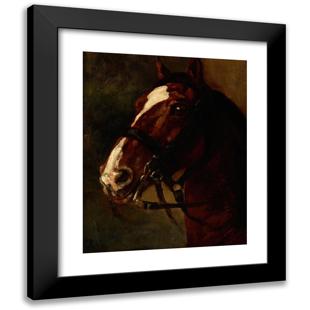Piotr Michałowski 15x18 Black Modern Framed Museum Art Print Titled - Bay Horse's Head (1833 ...