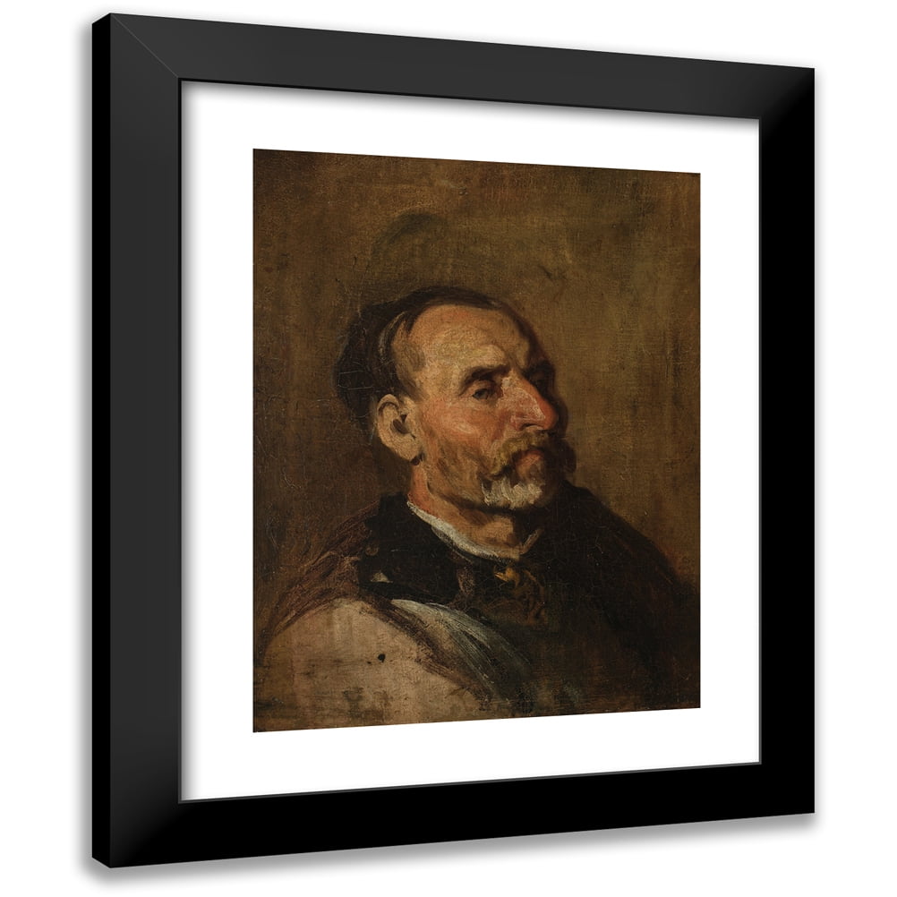 Piotr Michałowski 15x18 Black Modern Framed Museum Art Print Titled - Old Villager - Walmart.com