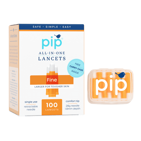 Pip Lancets, All-in-One Diabetes Safety Lancets, 28g x 1.8mm, 100 Count ...