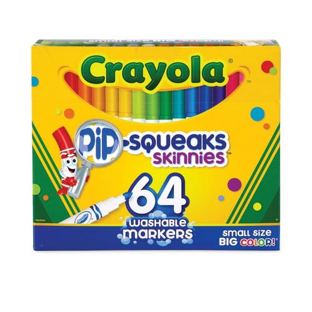 Pip-Squeaks Skinnies Washable Markers, Medium Bullet Tip, Assorted ...