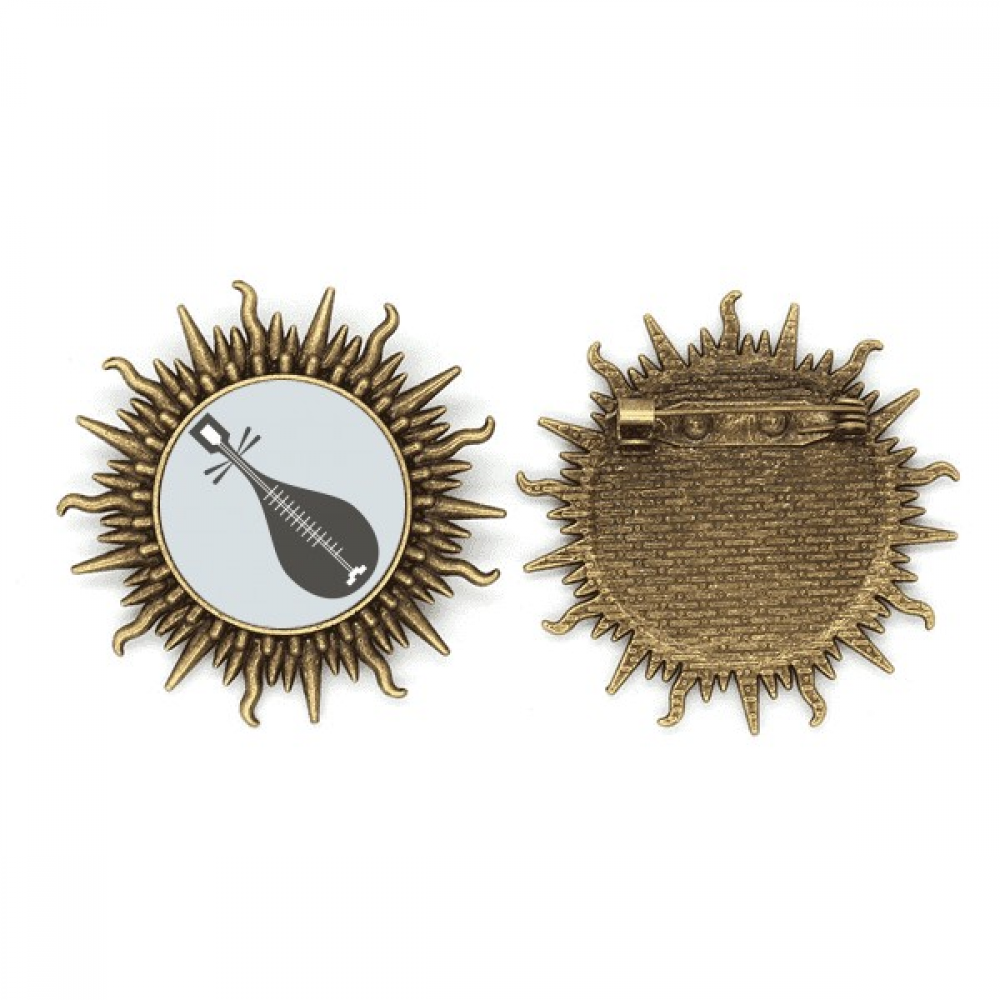 Pipa Instruments China Pattern Metall Sonne Brosche Haken Pin - Walmart.com