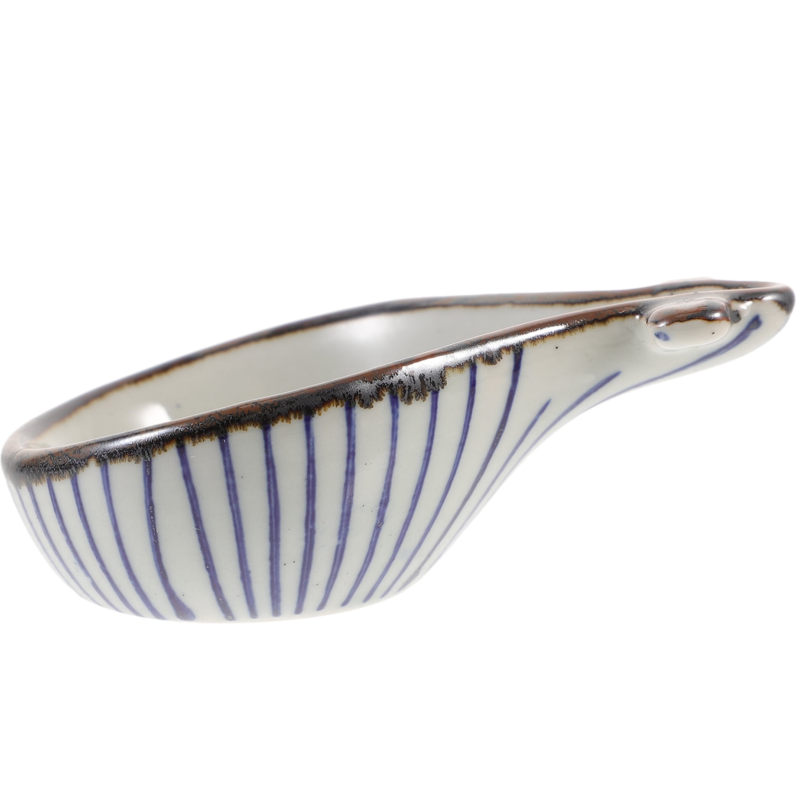 Pipa Shaped Ceramic Saucer Bowls for Appetizers Small Space-Saving ...