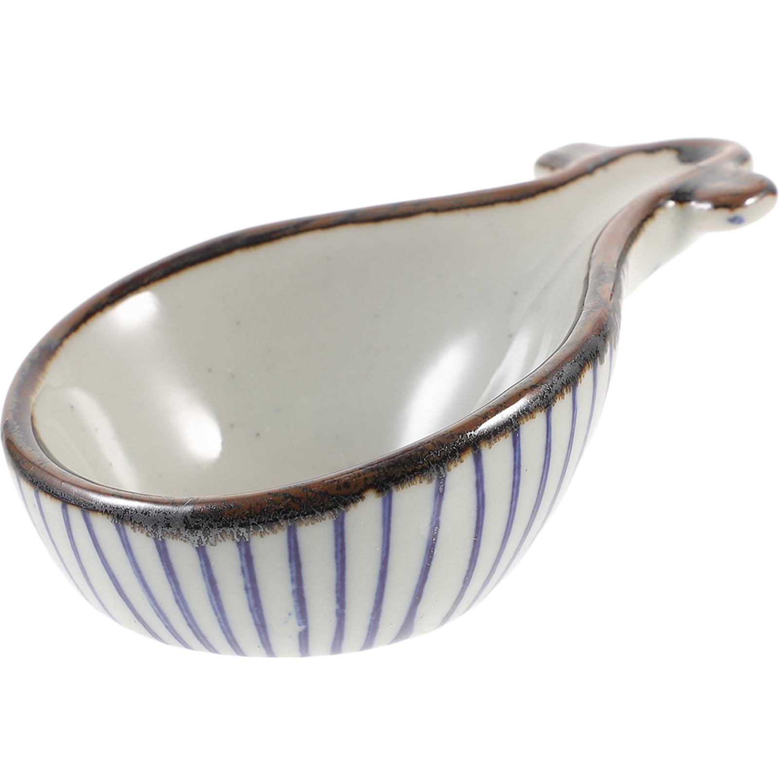 Pipa Shaped Saucer Soy Bowls Tabletop Decor Appetizers Ceramic Dishes ...