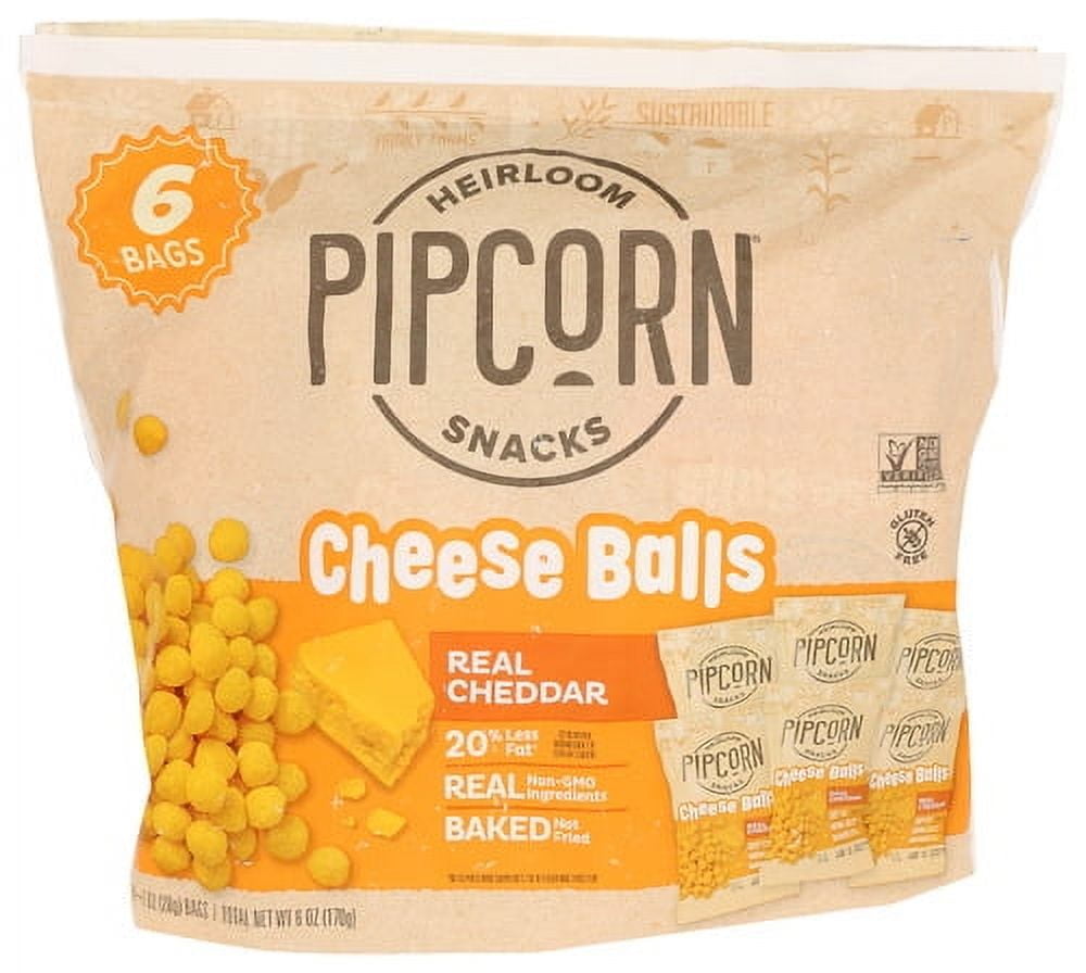 Pipcorn Cheese Balls Heirloom 6 Pack (6 Pack) 6 oz - Walmart.com