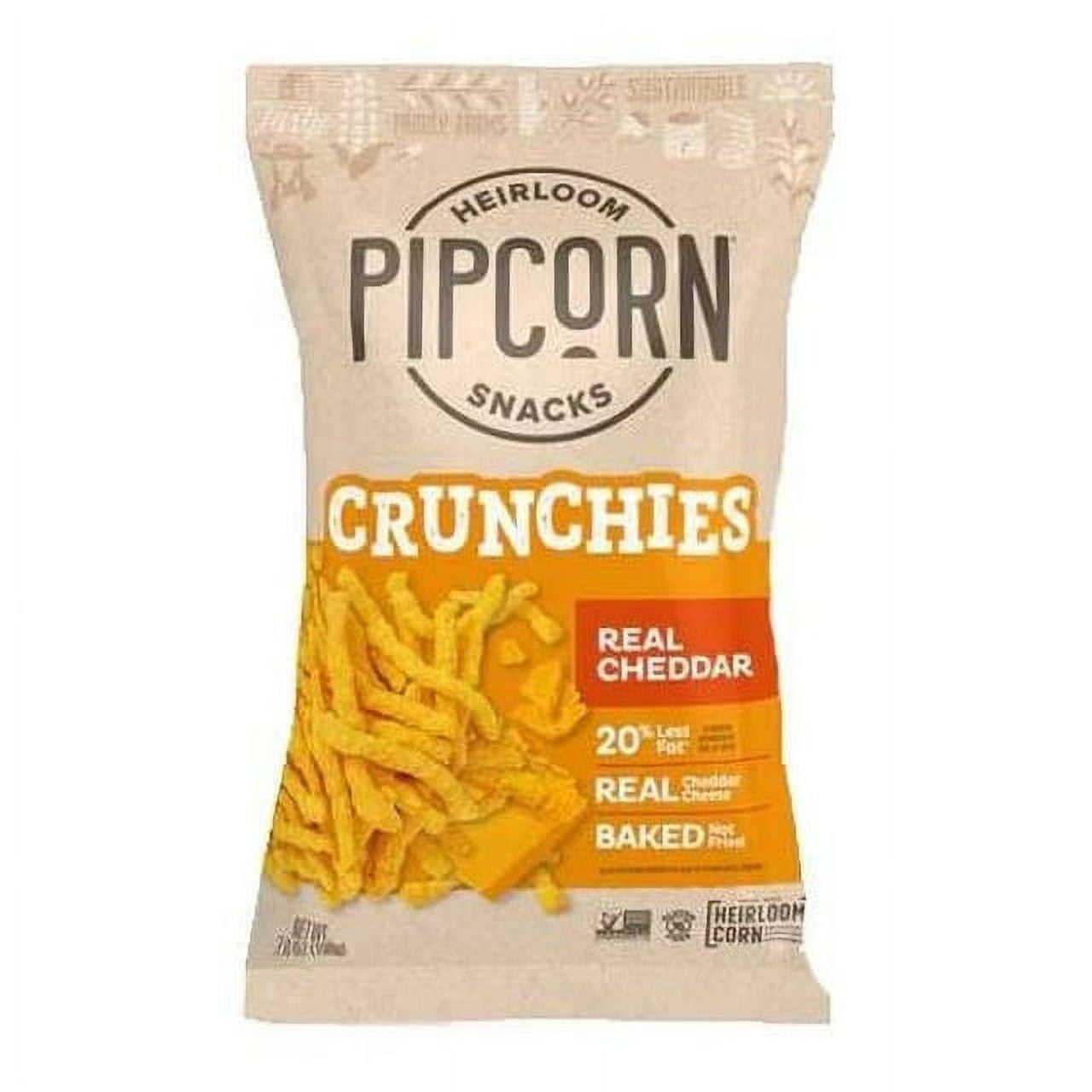 Pipcorn Heirloom Crunchies - Cheddar (3 Pack of 7oz Bags) - Organic ...