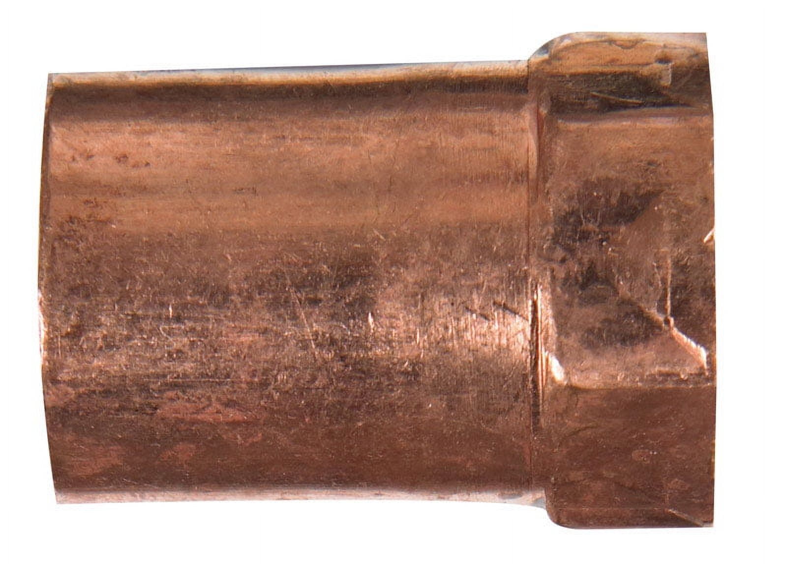 Pipe Adapter, Wrot Copper, 3/4 X 1/2" Fpt, B & K, W 61247 - Walmart.com