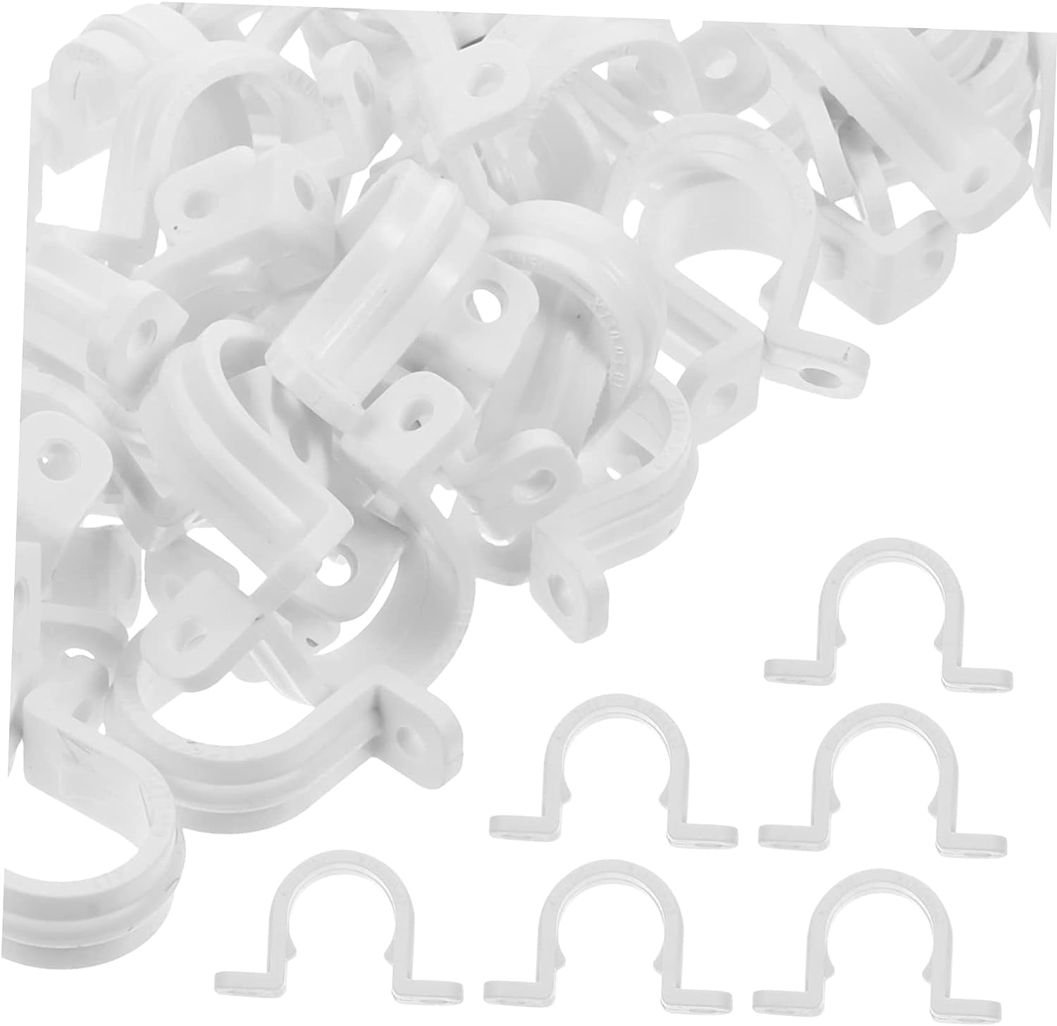 Pipe Clamp Cable Tie Mounts 60pcs Pipe Mounting Brackets U Brackets ...