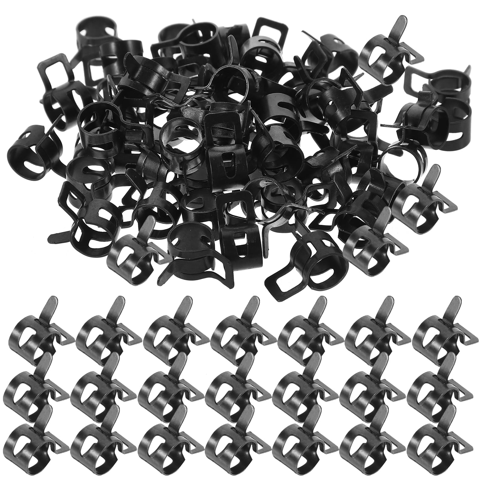 Pipe Clamp Hoop Vacuum Hose Small Clamps 50 Pcs Fastener Spring Clip ...