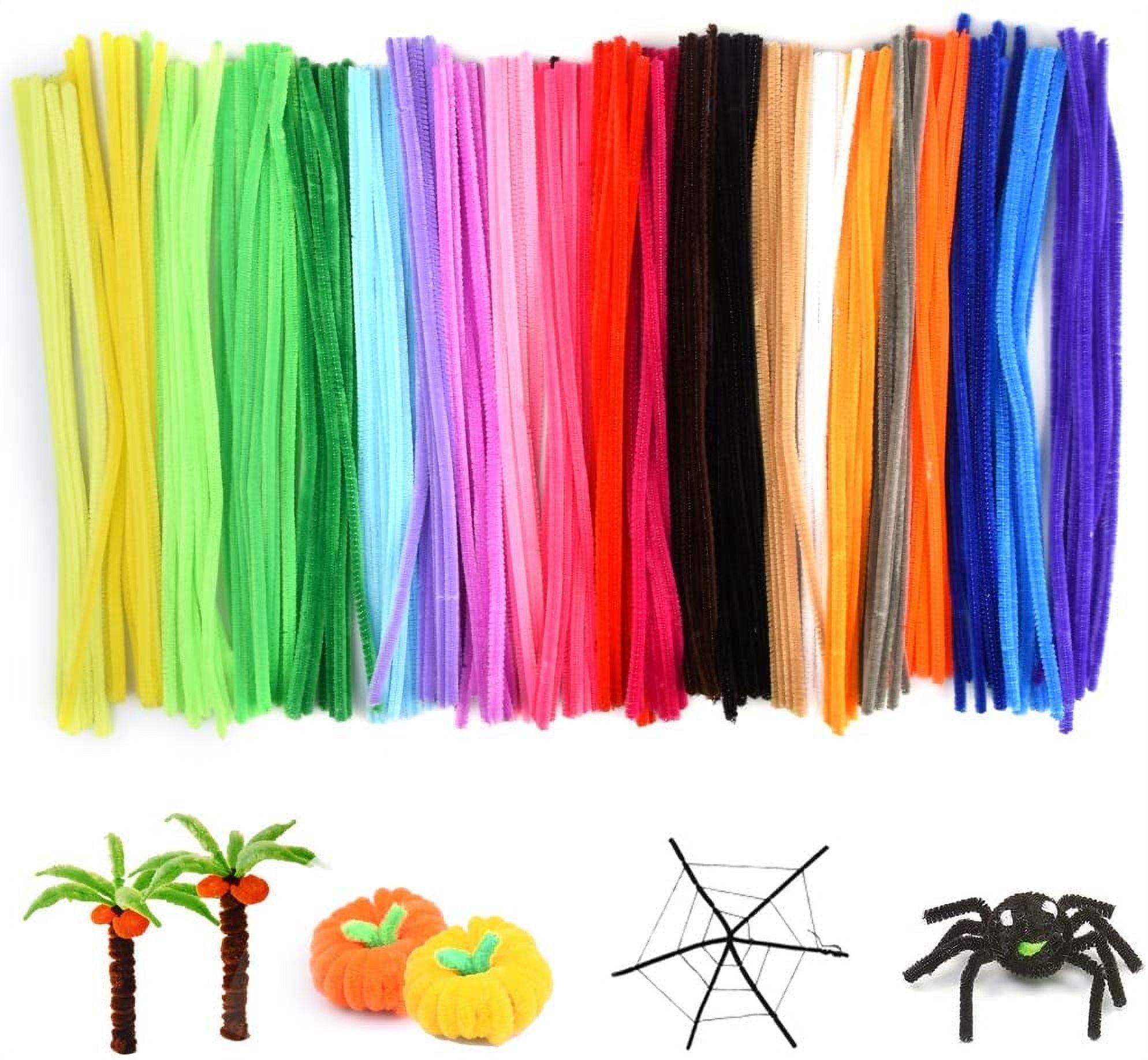 Pipe Cleaners 100 Pcs Multicolor Chenille Stick for Arts and Crafts DIY ...