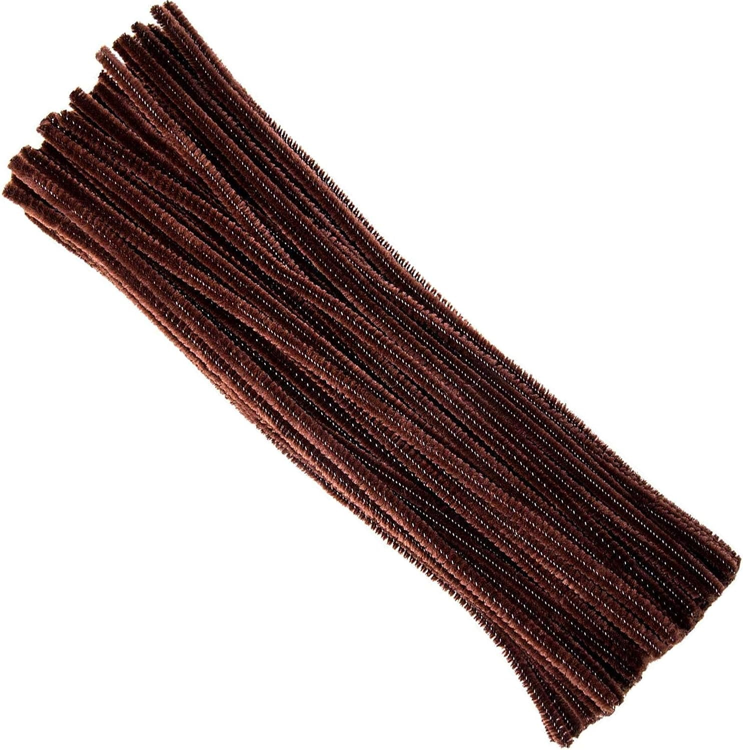 QGEMANWU Pipe Cleaners, 30cm, Brown, 6mm Diameter, Pack of 50, Craft ...