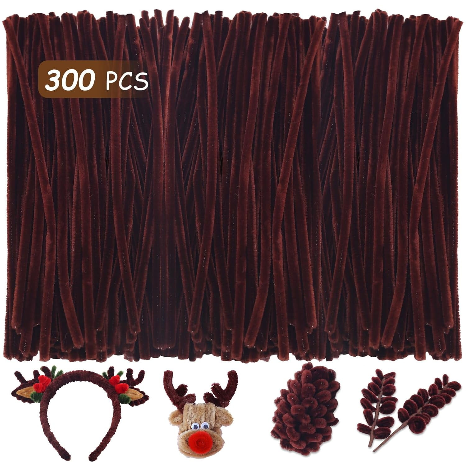 Pipe Cleaners Craft Supplies, 500 PCS Green Pipe Cleaners Bulk, 12 Inch ...