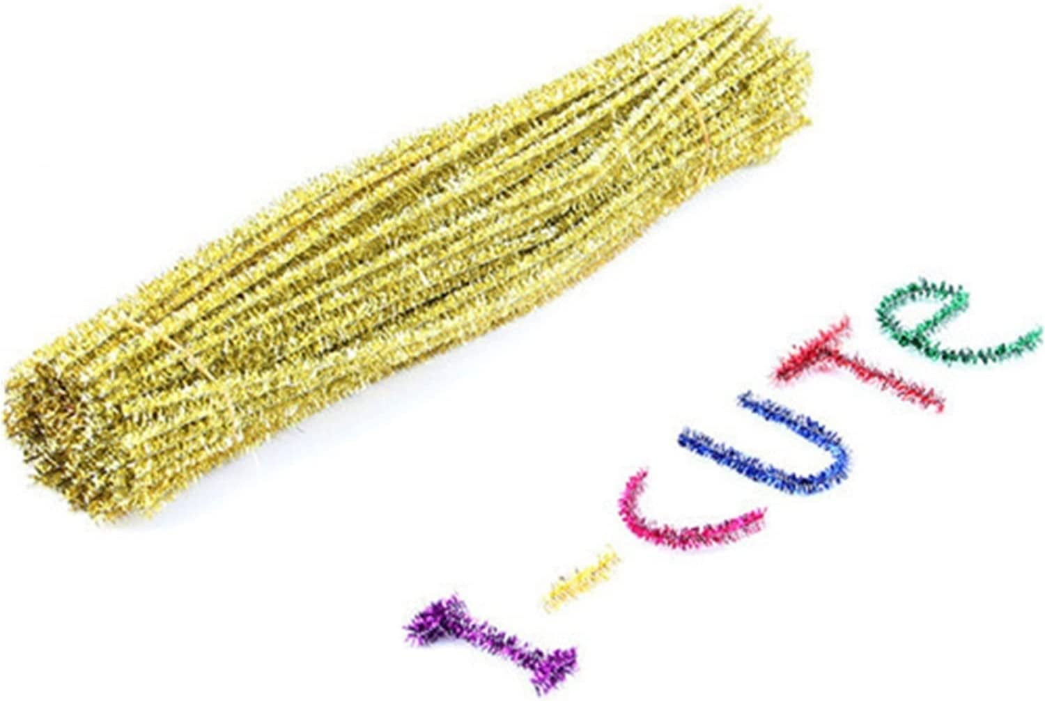 Pipe Cleaners Glitter Chenille Stems Pipe Cleaners Plush Tinsel Stems ...