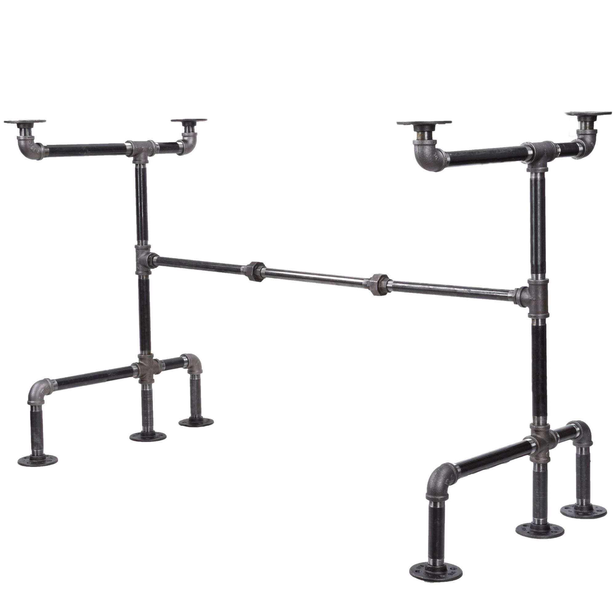 Pipe DÃ©cor Industrial Steel Pipe Desk Kit, M Design, Heavy-Duty ...