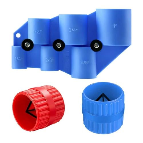 Pipe Deburring Tool Kit, 1/4" to 1" Depth Gauge, 1/8'' to 1-5/8'' Inner ...