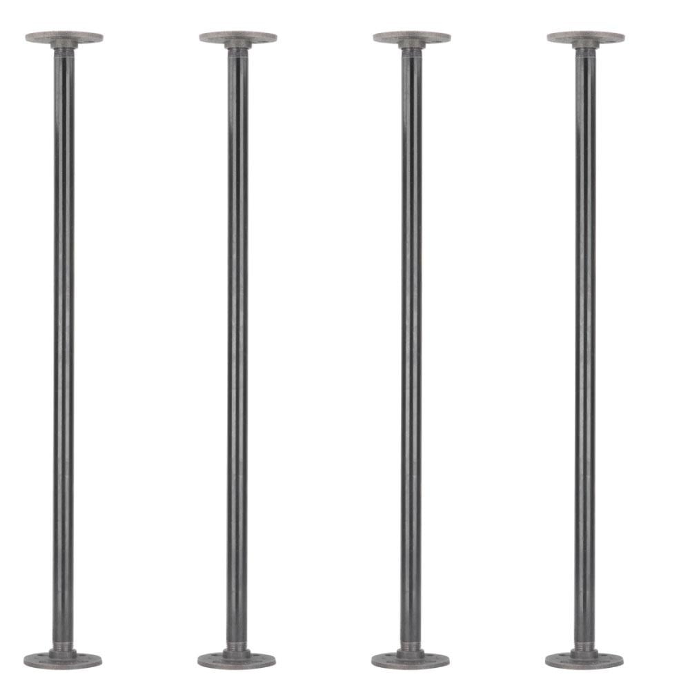 Pipe-Decor. com 1/2 X 24 Table Legs Authentic Industrial Steel Grey ...