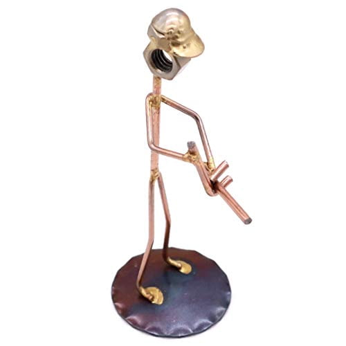 Pipe Fitter Collectible Handmade Metal Art Figurine, Desk Accessories ...