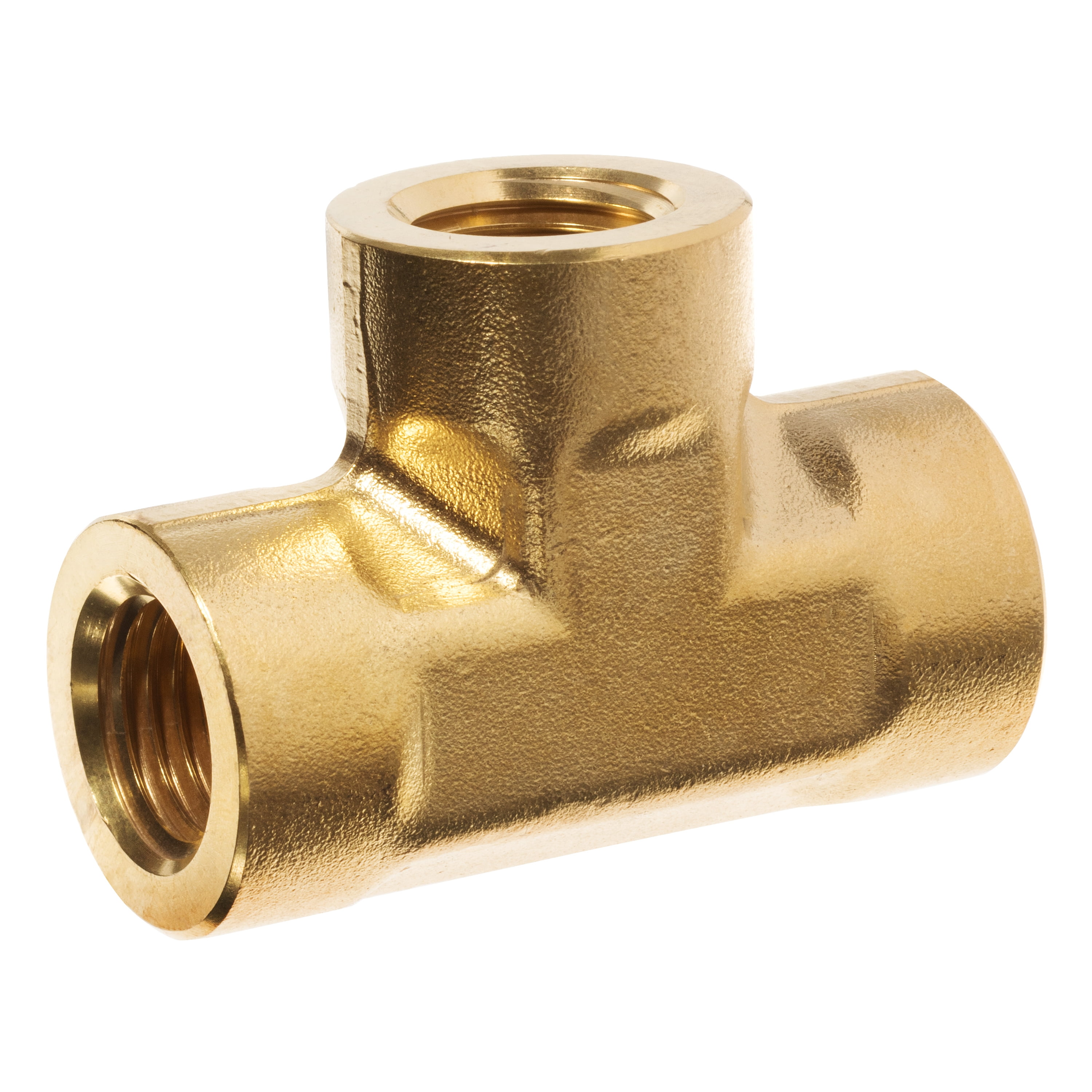 Pipe Fitting - Brass - Instrumentation - Female Tee - 3/8" NPT Female - Walmart.com