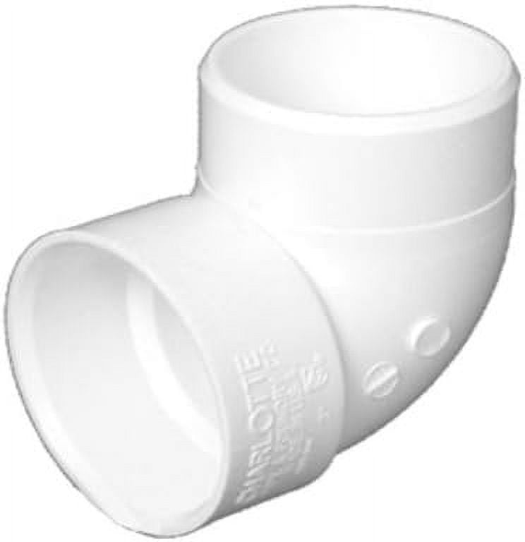Pipe Fitting, DWV PVC Vent Street Elbow, 90-Degree, 2-In. Hub x Spigot ...