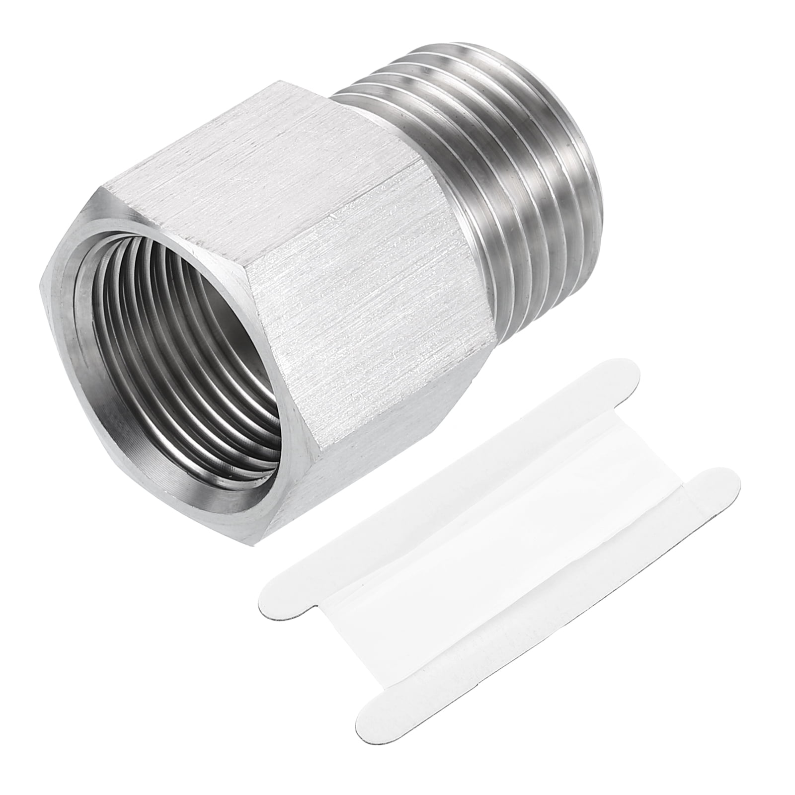Pipe Fitting Reducing Adapter, 1/2" NPT x M20 Reducer Connector, Silver ...