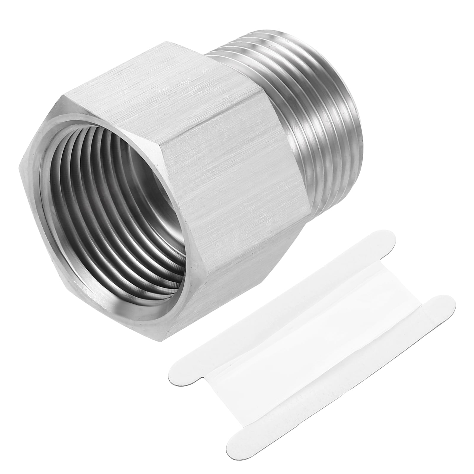 Pipe Fitting Reducing Adapter, 1" NPT x G1" Reducer Connectors, Silver ...