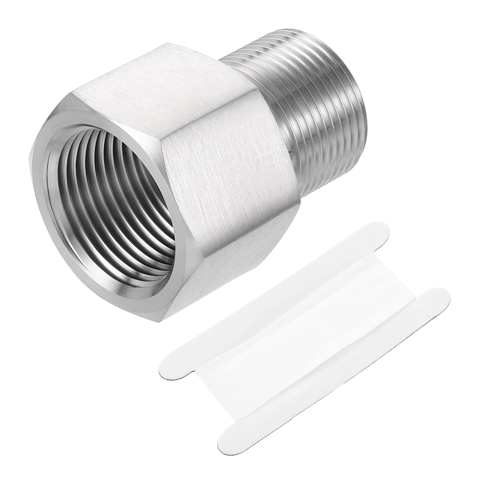 Pipe Fitting Reducing Adapter, M24 x 3/4" NPT Reducer Connector, Silver ...