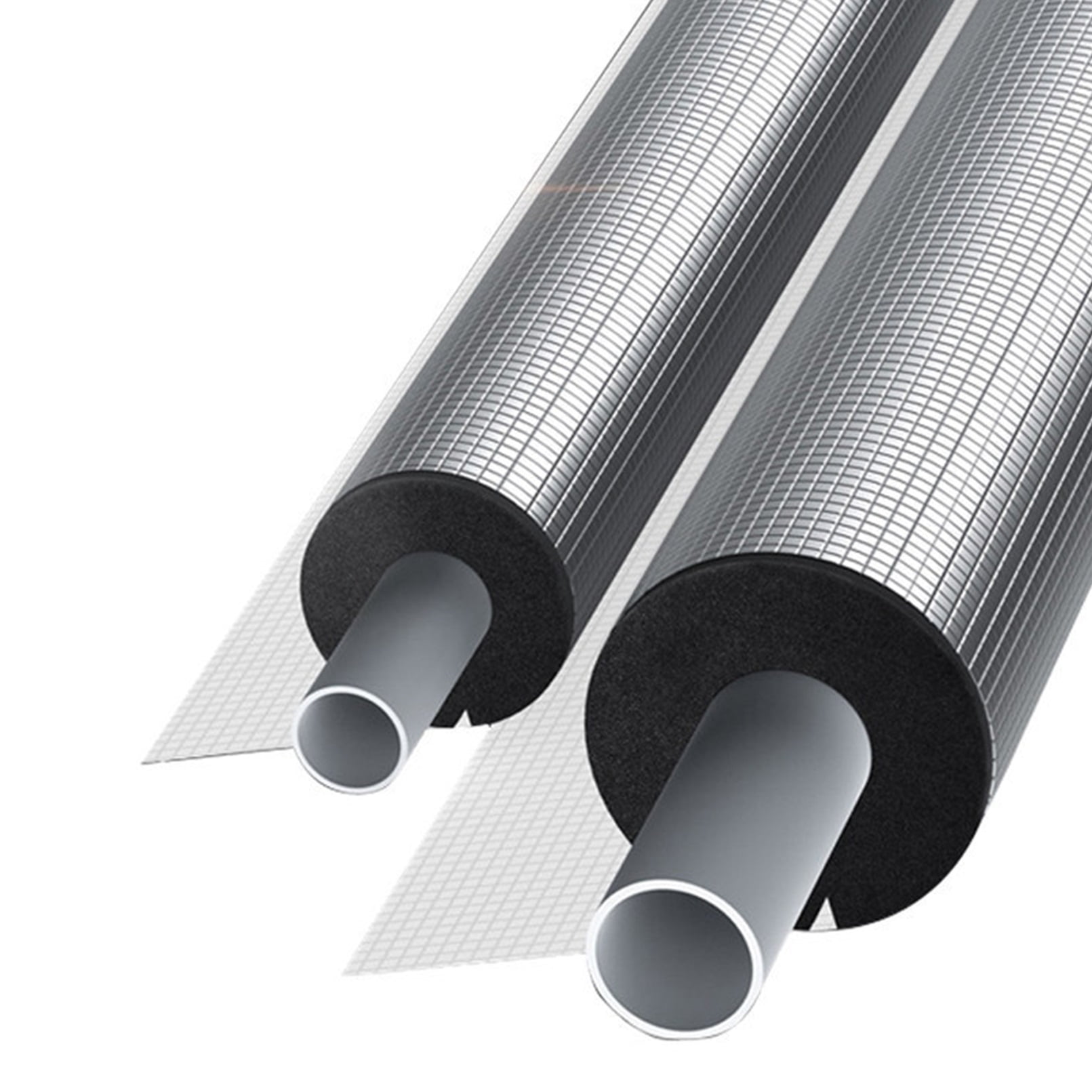 Pipe Insulation Foam Tube with Aluminum Foil, 3.12ft Antifreeze ...