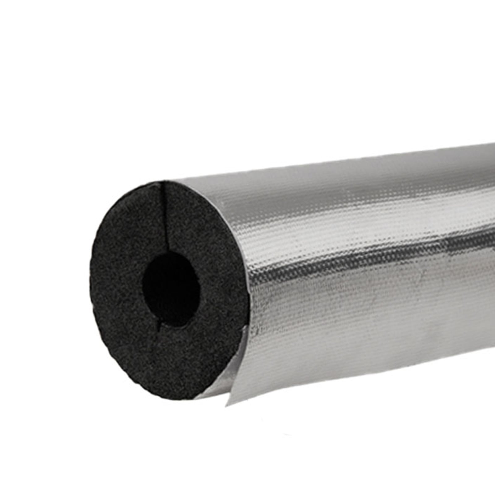 Pipe Insulation Foam Tube with Aluminum Foil, Anti-Freeze Insulating Foam Pipe Covers, 3.12ft ...