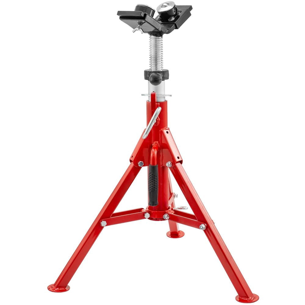 Pipe Jack Stand with 2-Ball Transfer V-Head and Folding Legs 1500LB ...