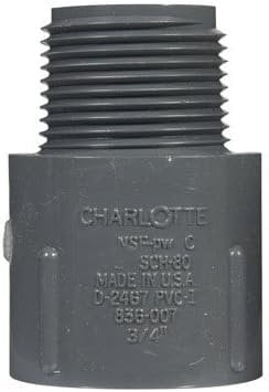 Pipe Male Adapter Sch 80 Pvc 3/4 " - Walmart.com