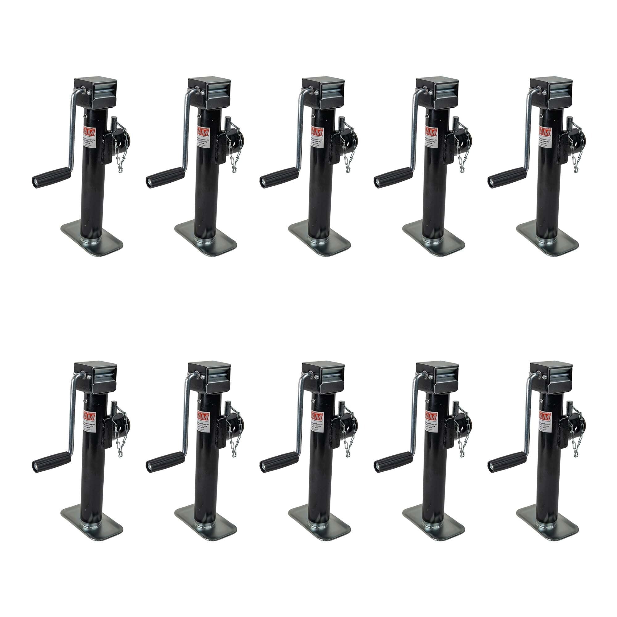 Pipe Mount 5k Trailer Jack - 5000 lb Side Wind, Case (10) - Walmart.com