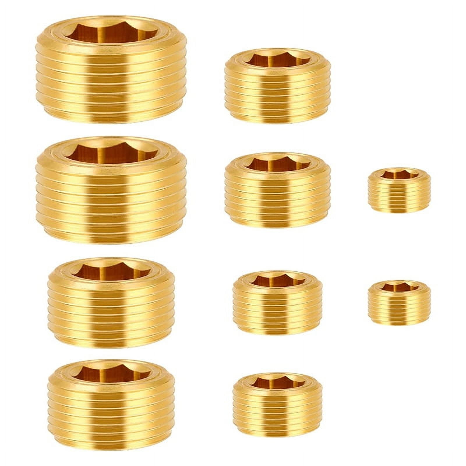 Pipe Plug Socket Set Brass Pipe Plug Fittings Male Internal Hex ...