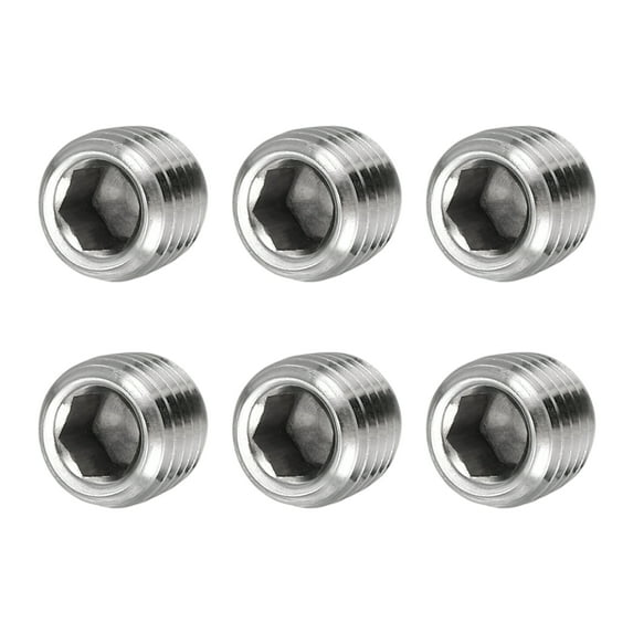 Pipe Plug Stainless Steel Internal Hex Thread Socket - 1/16 Inch NPT ...