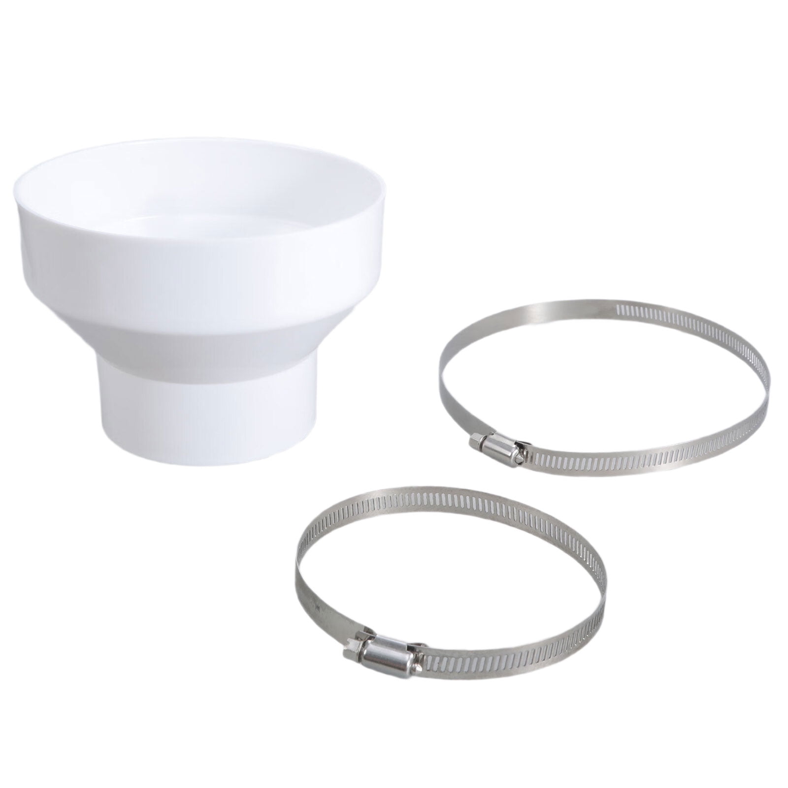 Pipe Reducer 150 mm to 100 mm with 2 Metal Hose Clamps Convenient for ...