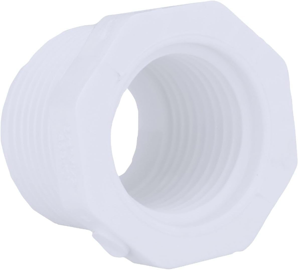 Pipe Reducer Bushing Mpt X Fpt 1-1/2 " X 1/2 " White Schedule 40 Pvc ...