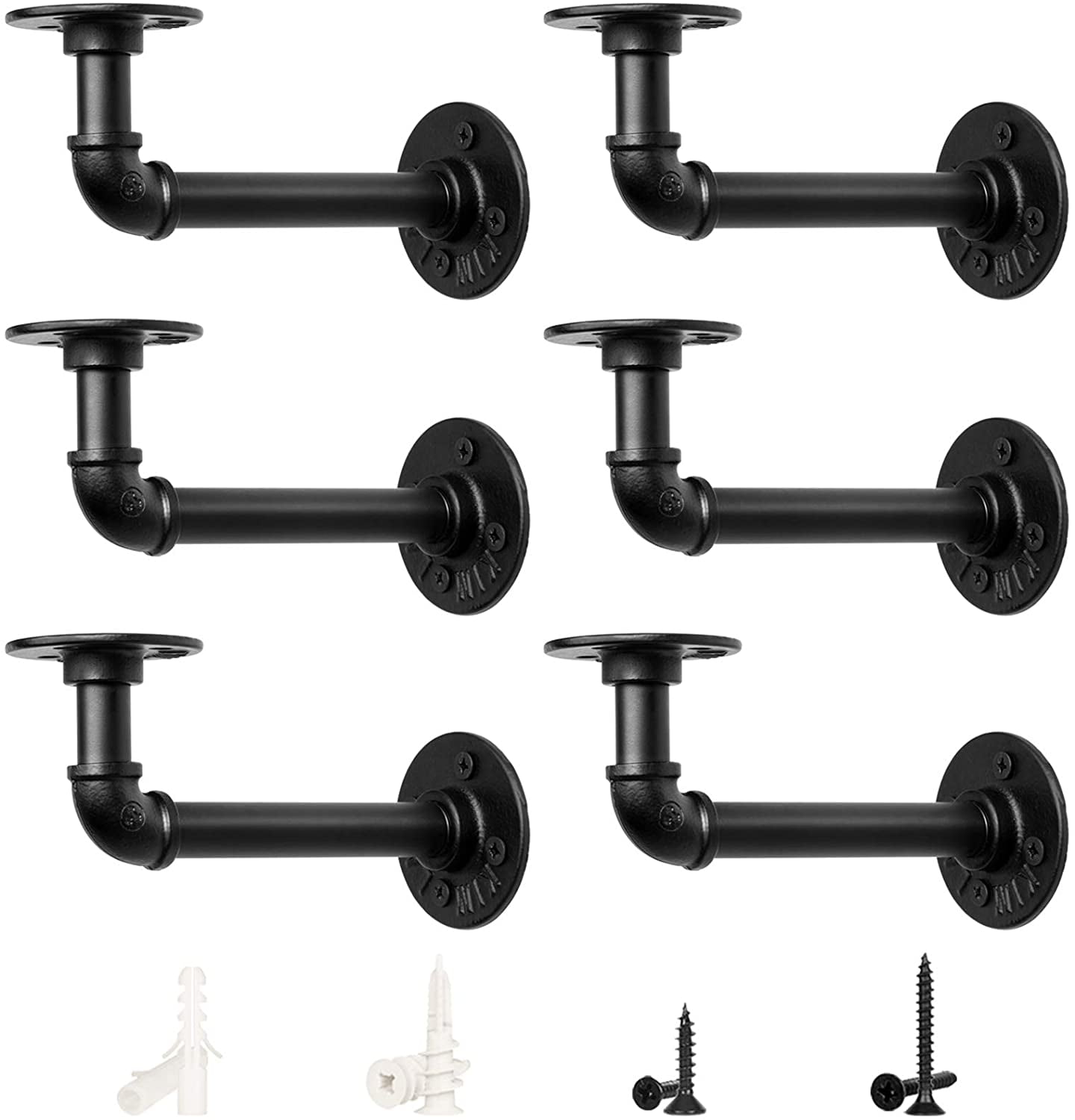 Pipe Shelf Brackets for DIY 8 10 12 14 Inch Floating Shelves ...
