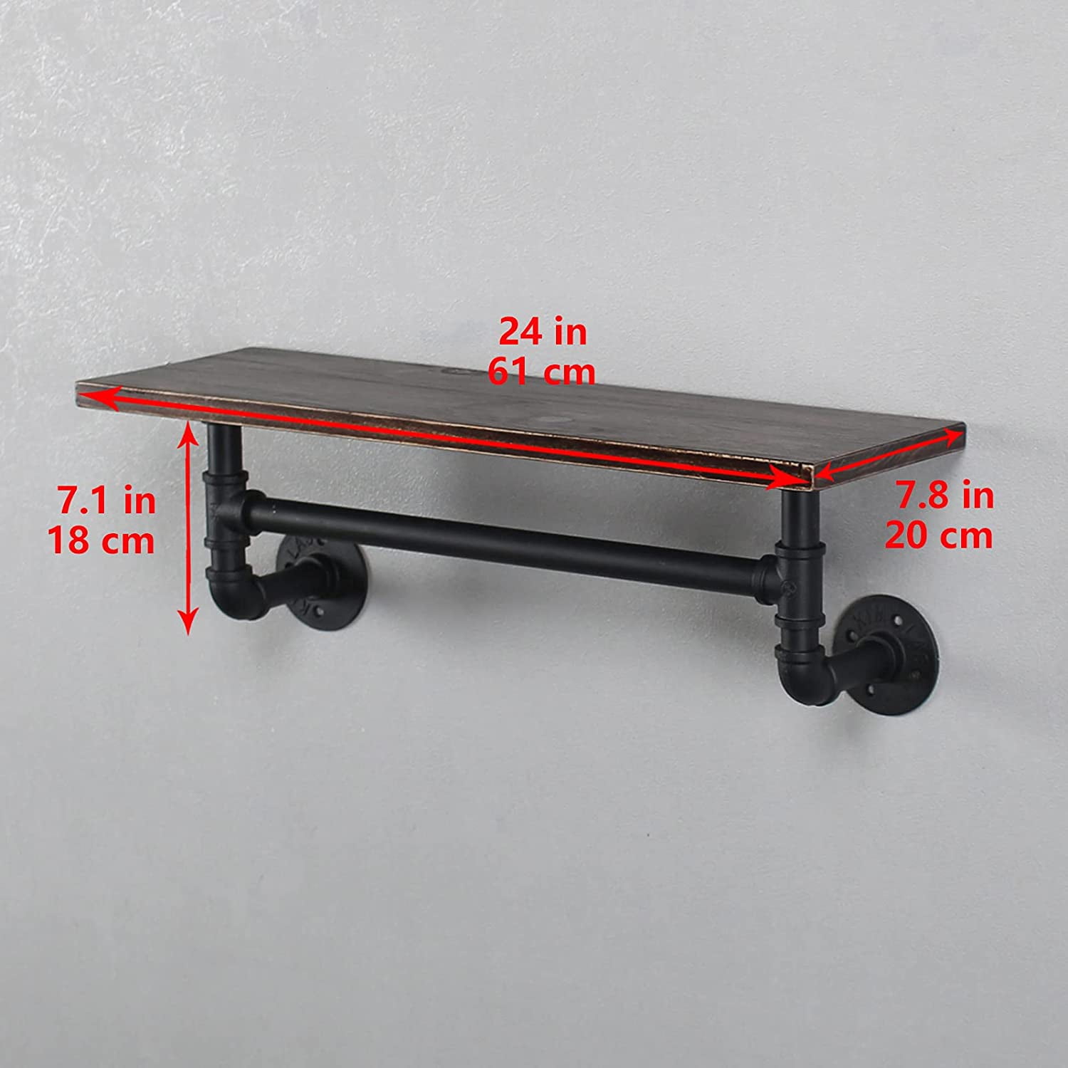 Pipe Shelving,Iron Pipe Shelves Industrial Bathroom Shelves with Towel ...