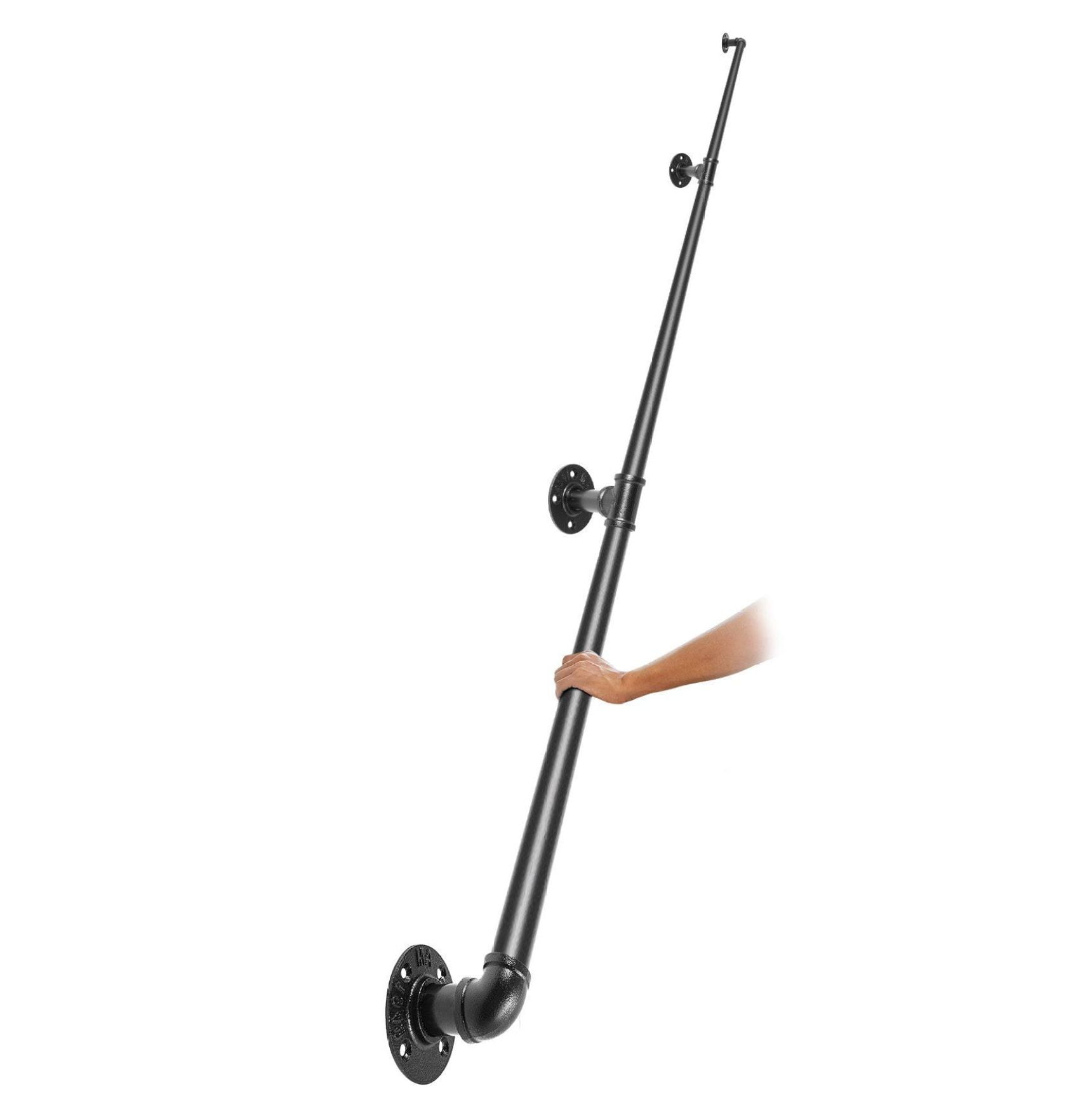 Pipe Stair Handrail, 10FT Staircase Handrail, 440LBS Load Capacity ...