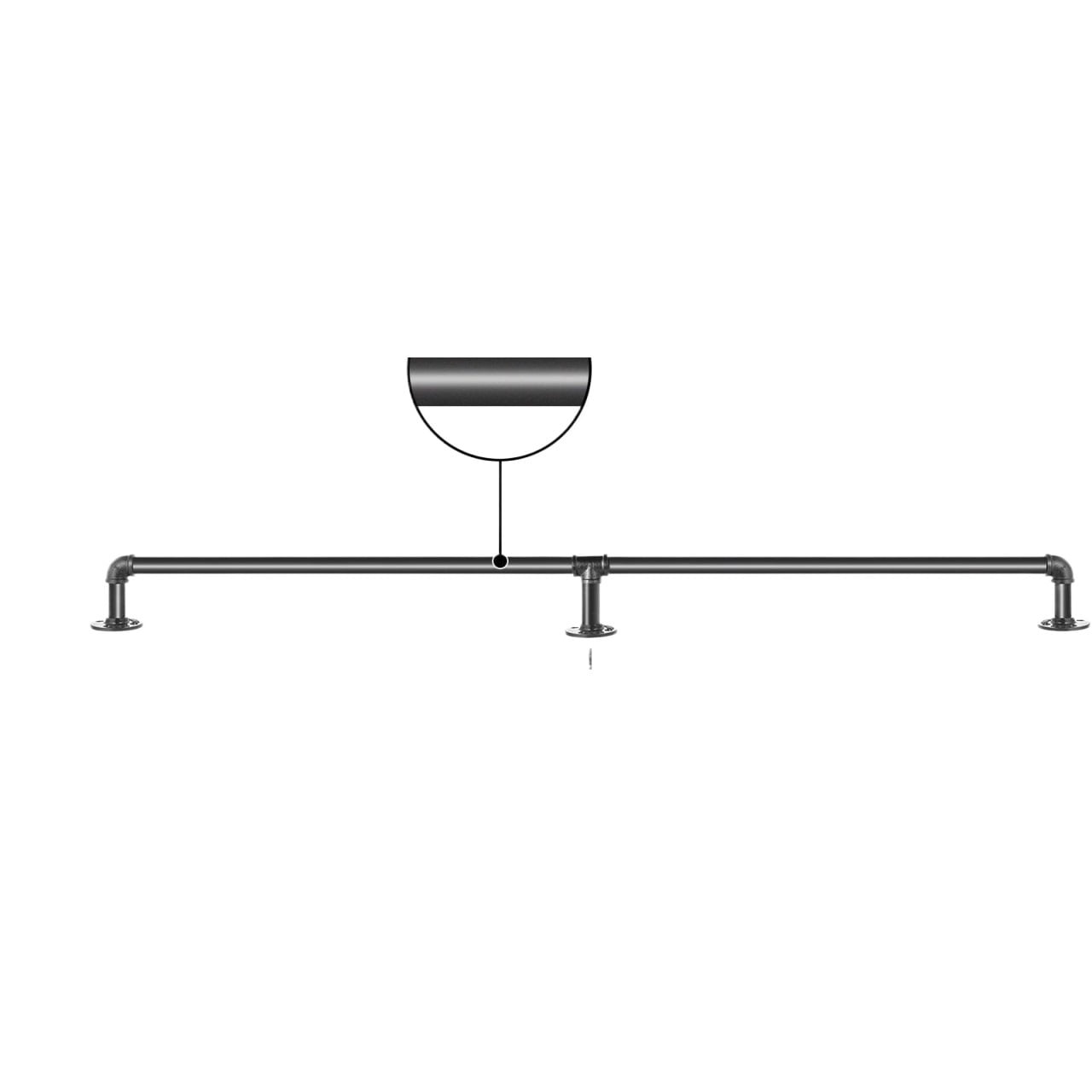 Pipe Stair Handrail, 4FT Staircase Handrail, 440LBS Load Capacity ...