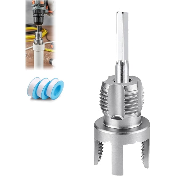 Pipe Tapping and Threading Tool, 1/2" 3/4" 1" Integrated Internal ...