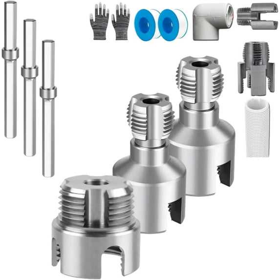 Pipe Tapping and Threading Tool, 2026 New 1/2'' and 3/4'' Plastic Water ...