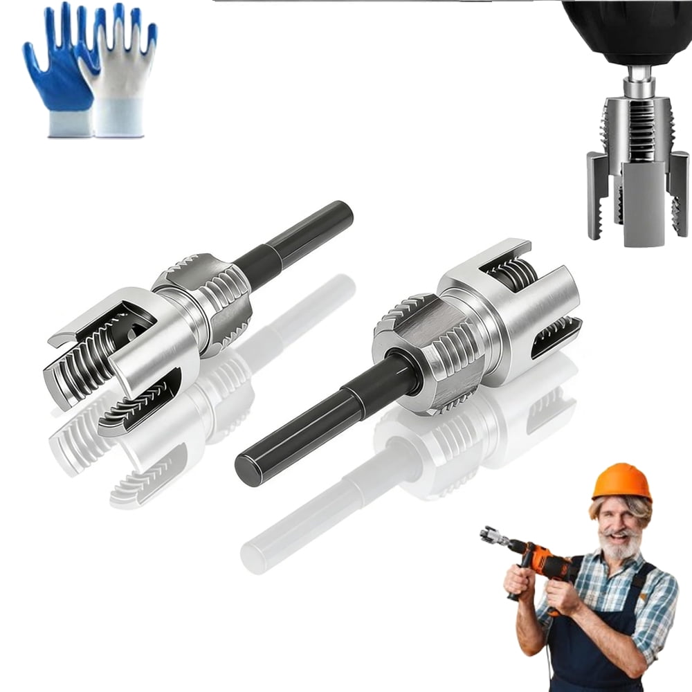 Pipe Tapping and Threading Tool, Heavy Duty PVC/Plastic Dual-Function ...