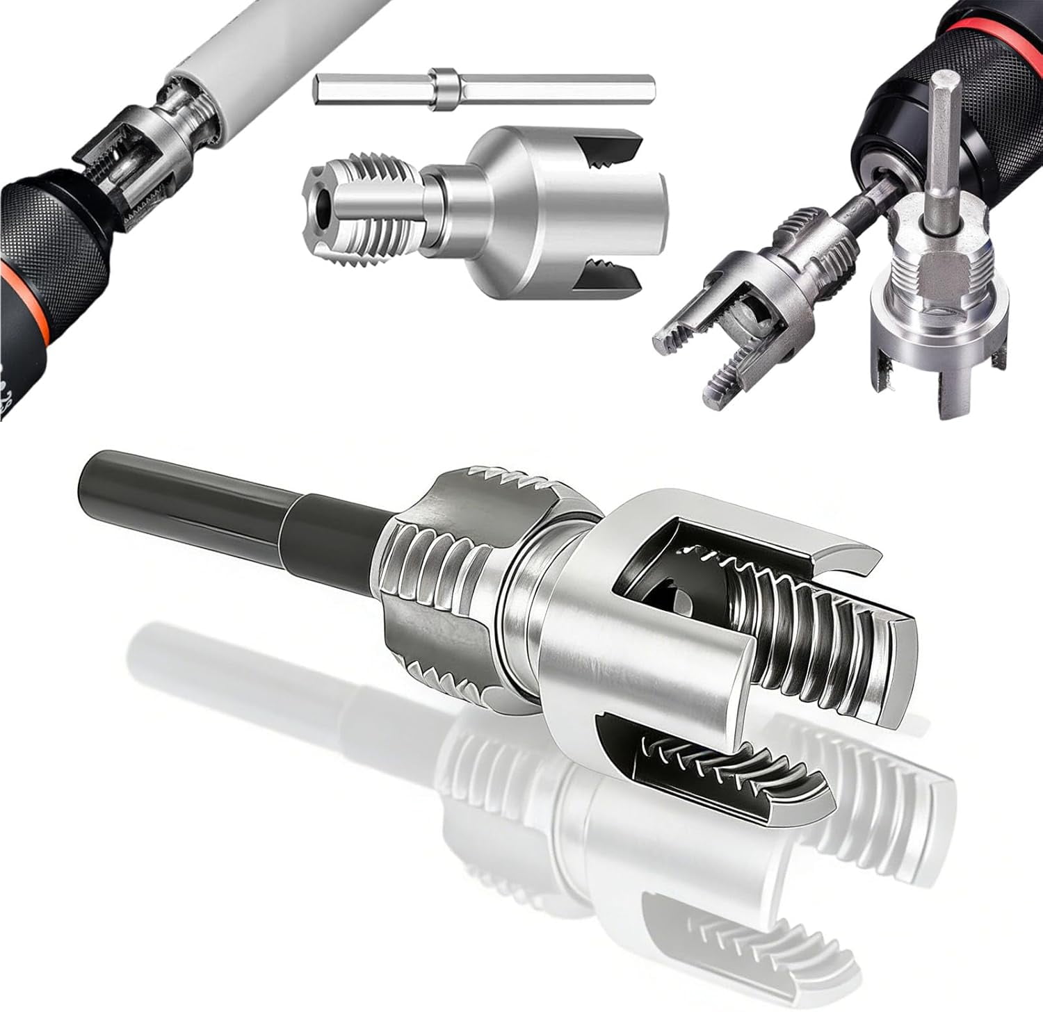 Pipe Tapping and Threading Tool, Integrated Internal & External Pipe ...