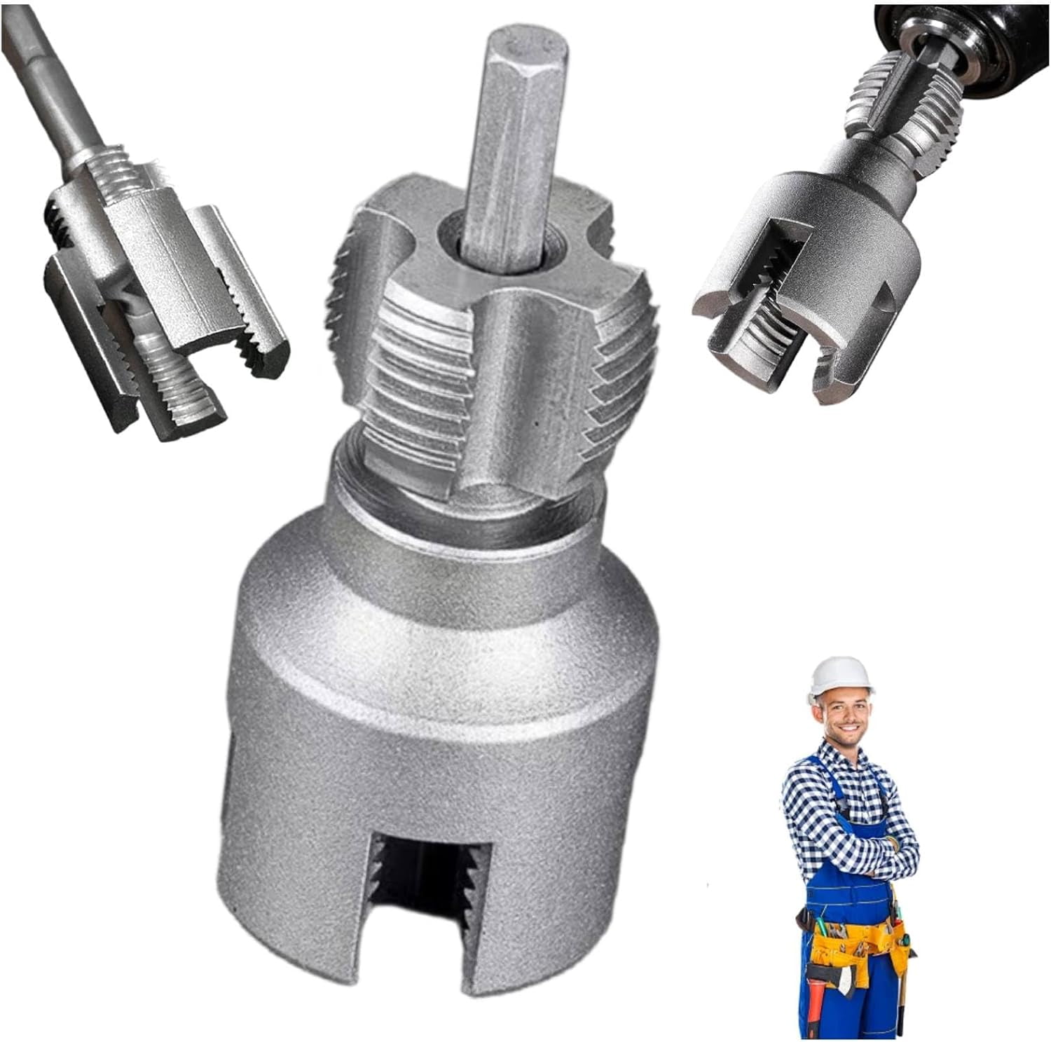 Pipe Thread Cutting Tool - Electric Drill Compatible PVC Pipe Threader ...