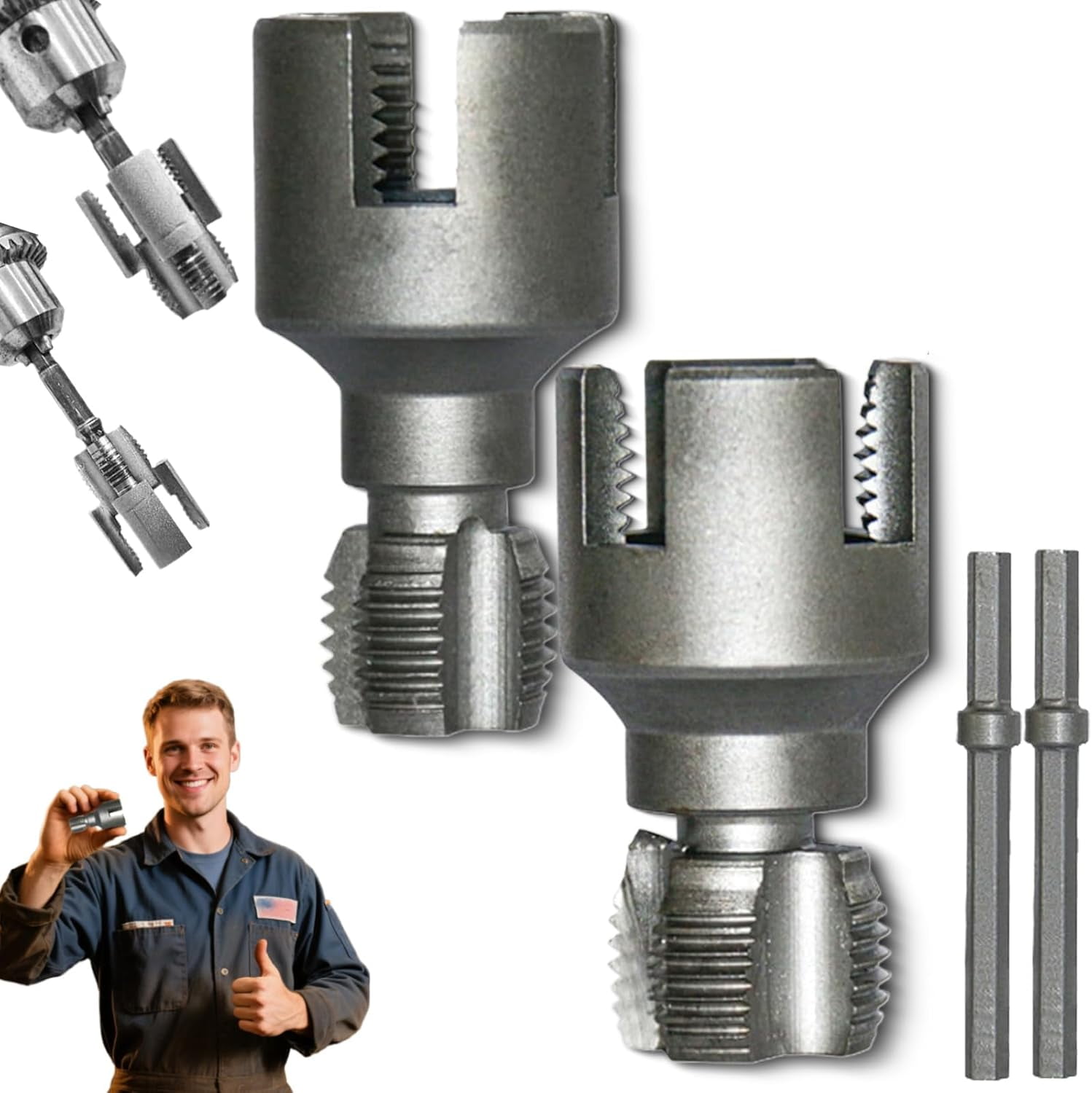 Pipe Thread Cutting Tool, Electric Drill Compatible Pvc Pipe Threader ...