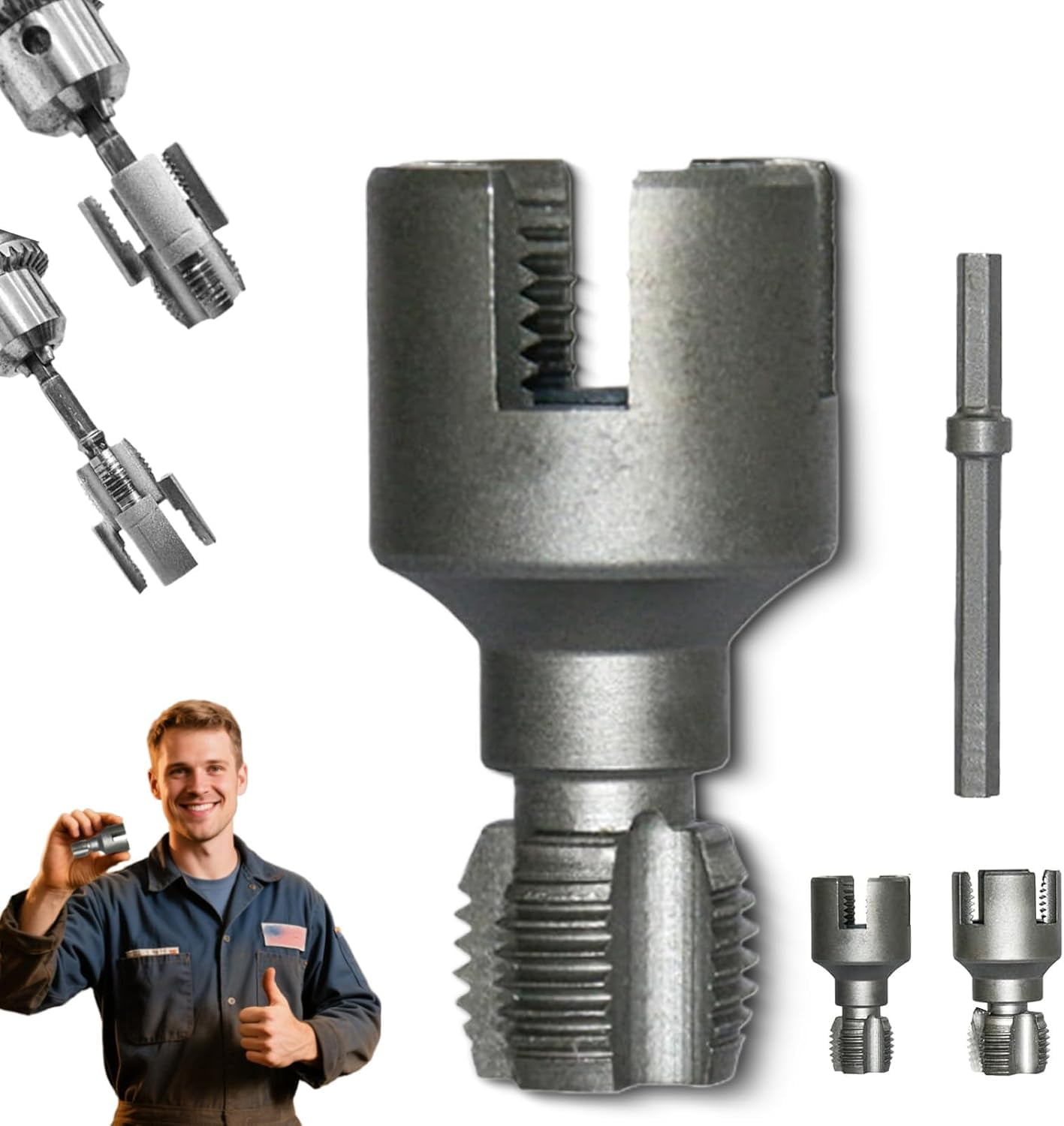 Pipe Thread Cutting Tool, Electric Drill Compatible Pvc Pipe Threader ...