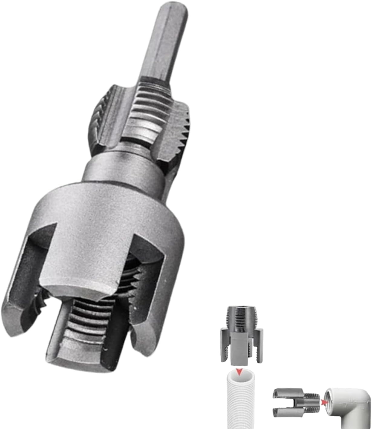 Pipe Thread Cutting Tool - PVC Pipe Threader Kit for Internal/External ...