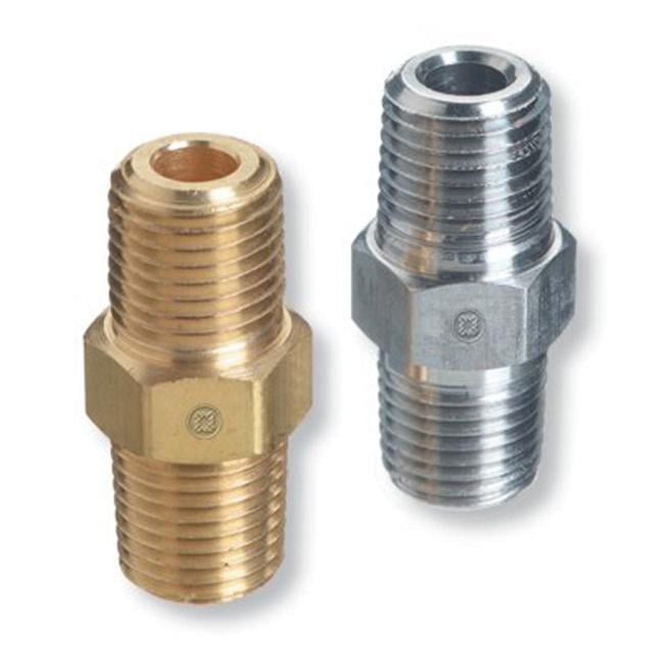 Pipe Thread Hex Nipples, 3000 PSIG, Brass, 1/2 in NPT Male - Walmart.com