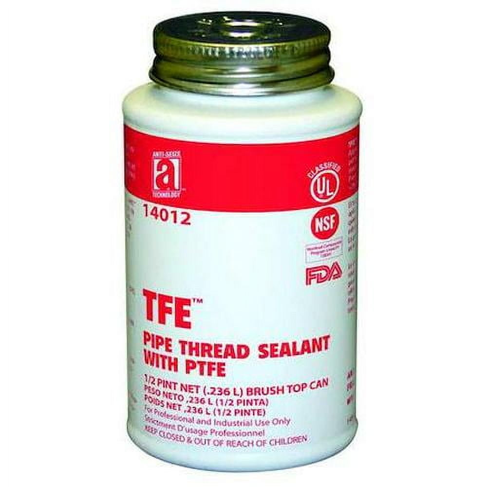 Pipe Thread Sealant 9.6 fl oz, Brush-Top Can, TFE, Off-White, Paste ...