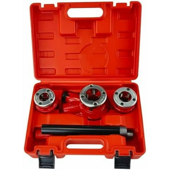 Pipe Threader Ratchet Kit, 1/2" 3/4" 1" Manual Pipe Threading Tool Set ...