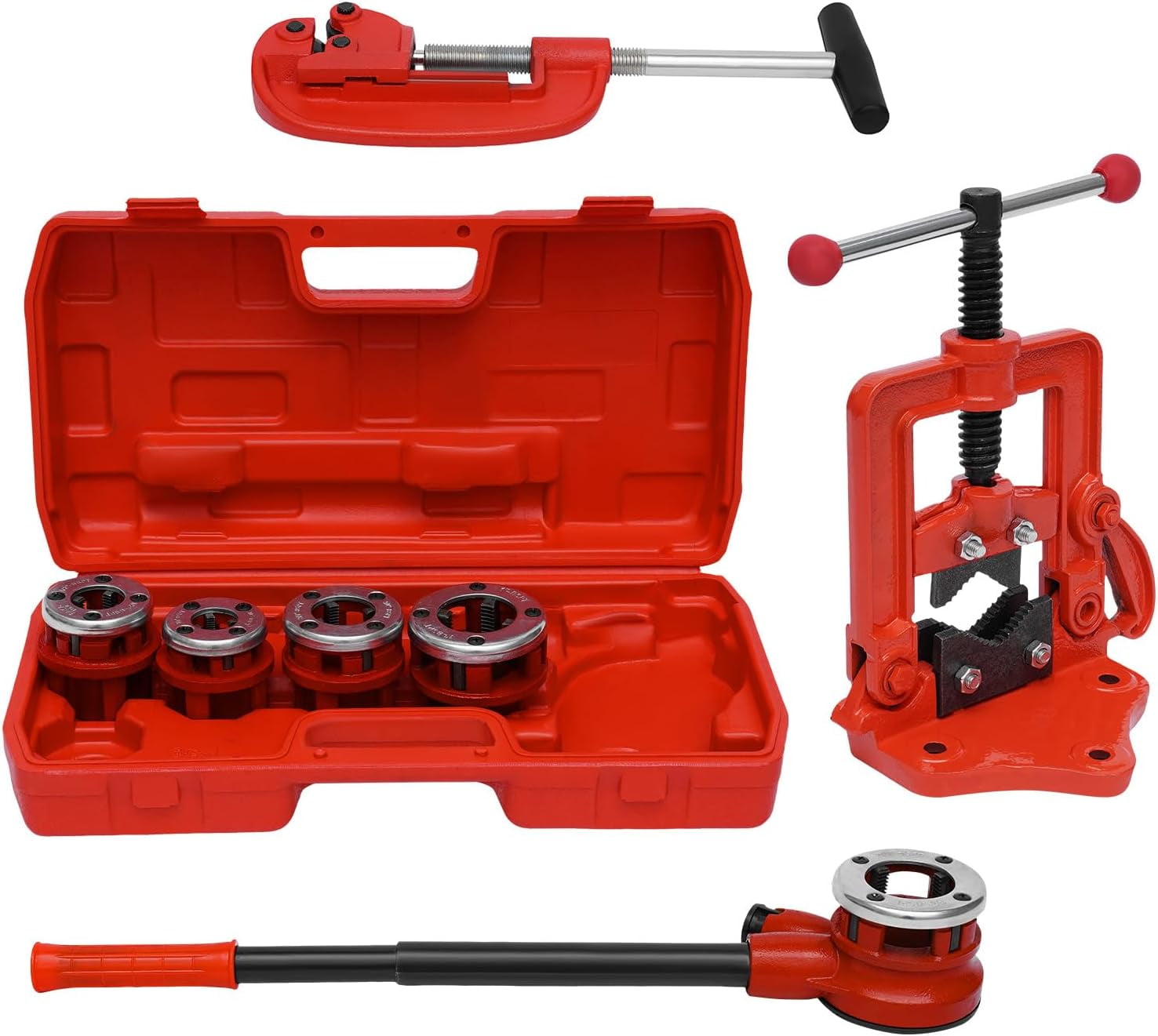 Pipe Threader Ratchet Kit, Manual Pipe Threader Ratchet Type Kit w/ 5 ...